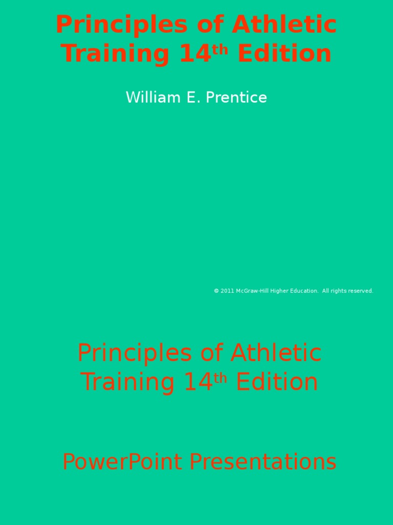 Principles of Athletic Training 14 Edition: William E. Prentice | PDF ...