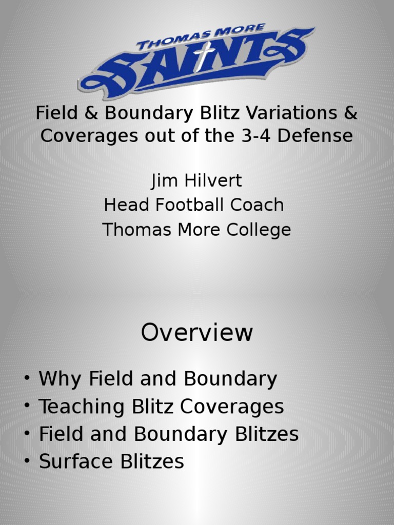Field Boundary Blitz Variations Coverages Out of 34 | PDF | Gridiron ...