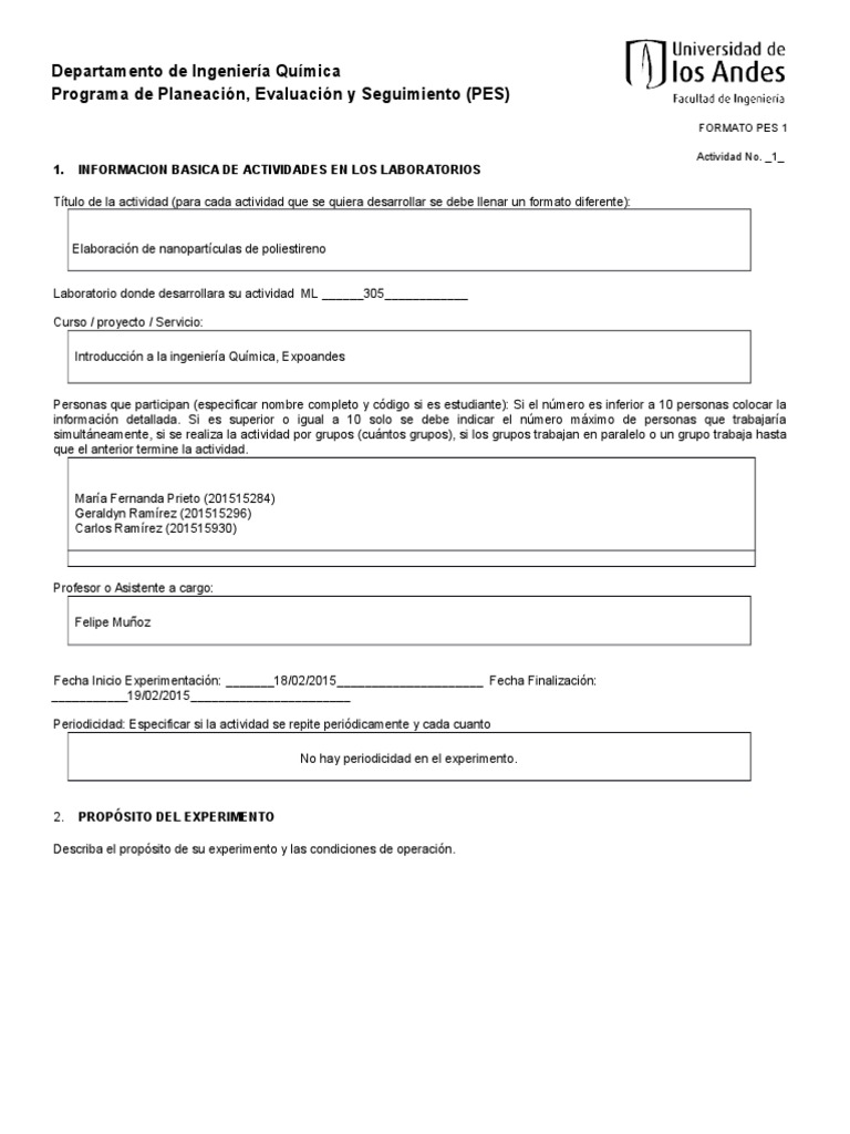 Formato Pes | PDF | Sustancias químicas | Ciencias fisicas