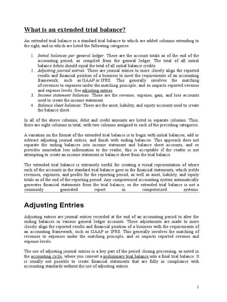 What Is An Extended Trial | PDF | Accrual | Debits And Credits