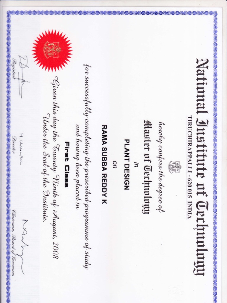 Mtech Certificate Pdf Teaching Methods Materials