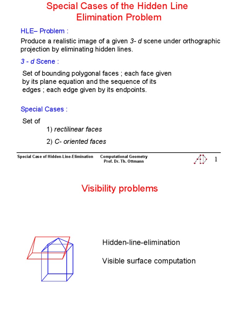 Hidden Surface Elimination | PDF | Line (Geometry) | Geometry