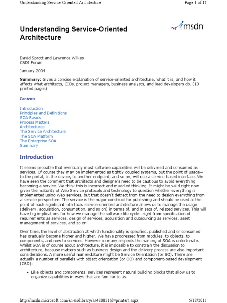 Service Oriented Architecture Pdf Service Oriented Architecture Component Based Software