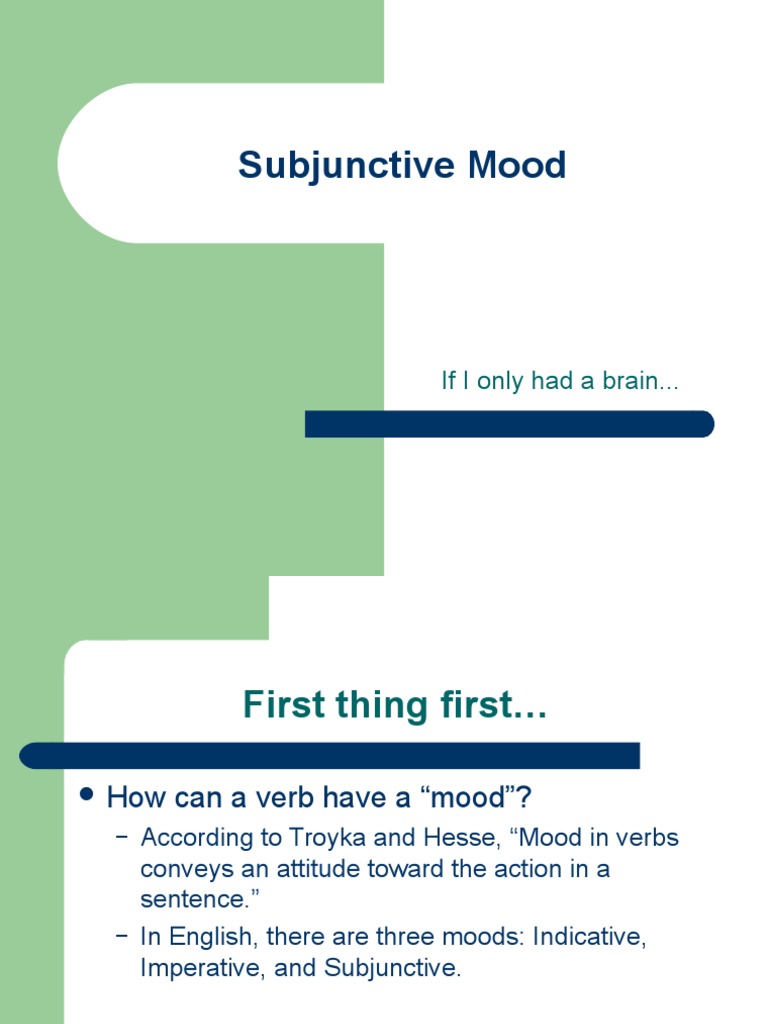 Understanding the Subjunctive Mood | PDF | Clause | Verb