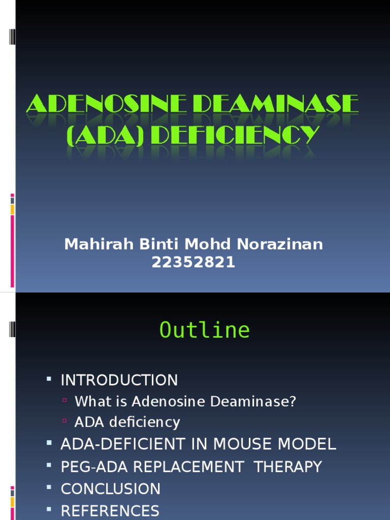 Adenosine Deaminase | PDF | Thymus | Lymphatic System