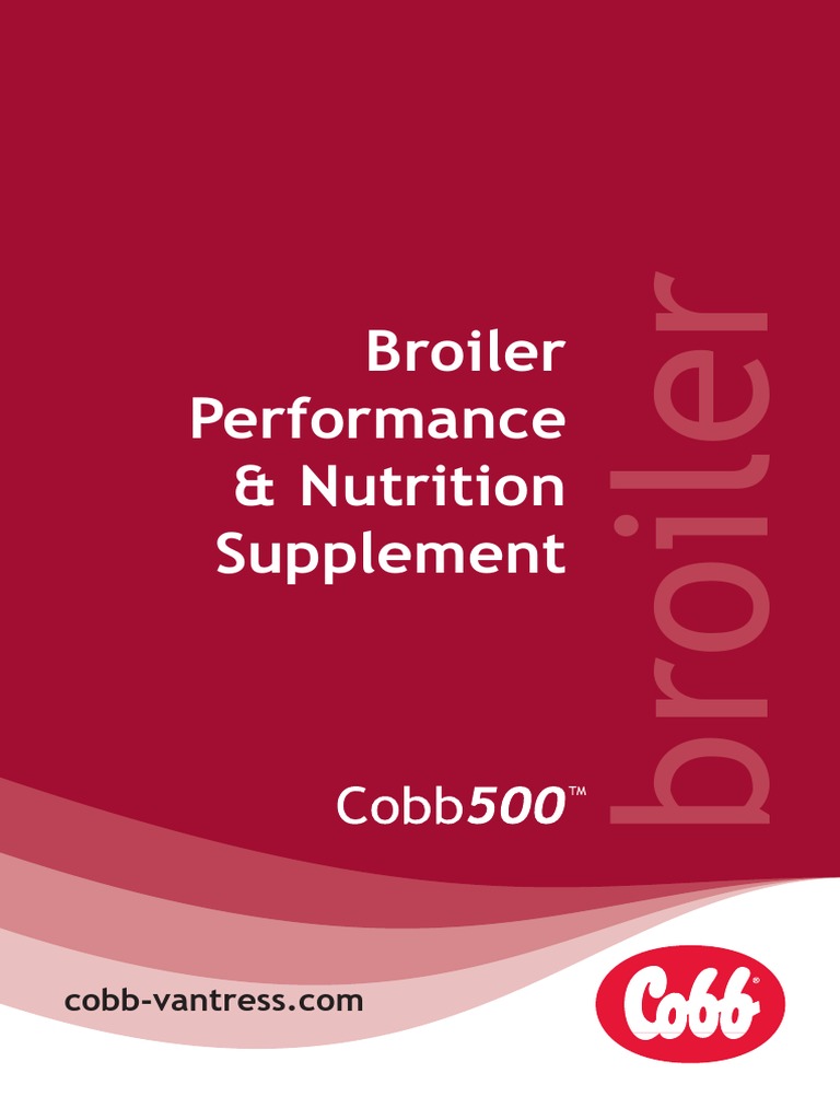 Cobb 500 Broiler Performance Guide | PDF | Poultry | Vitamin