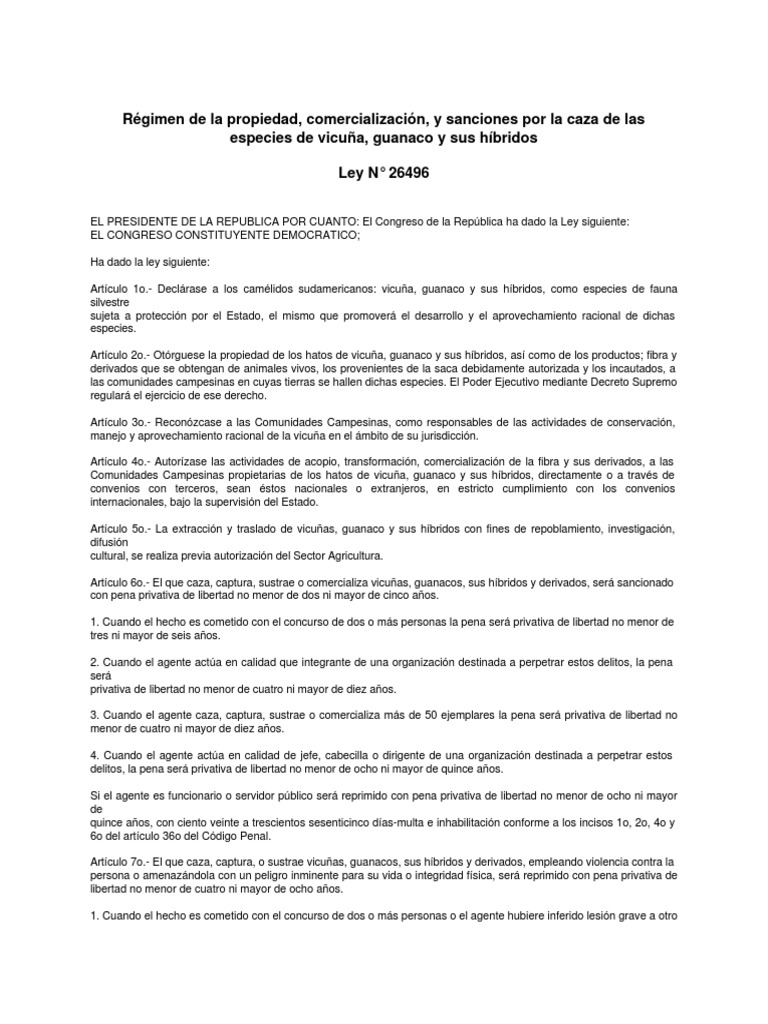 Ley 26496 | PDF | Gobierno | Política (general)