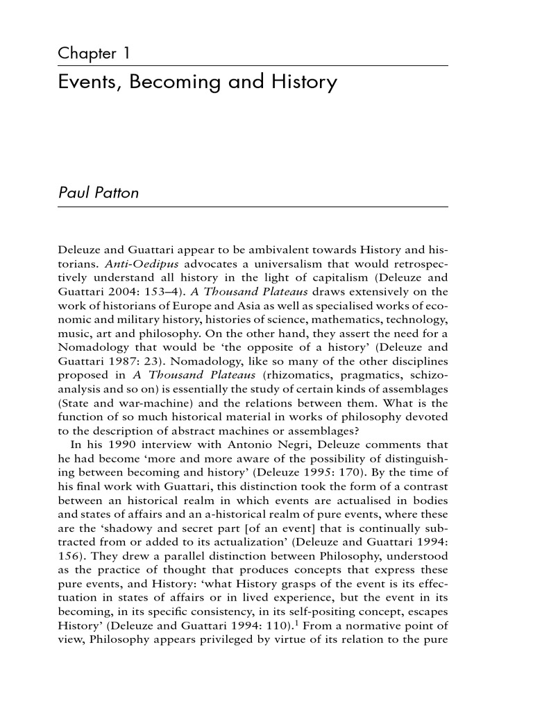 Events, Becoming and History | PDF