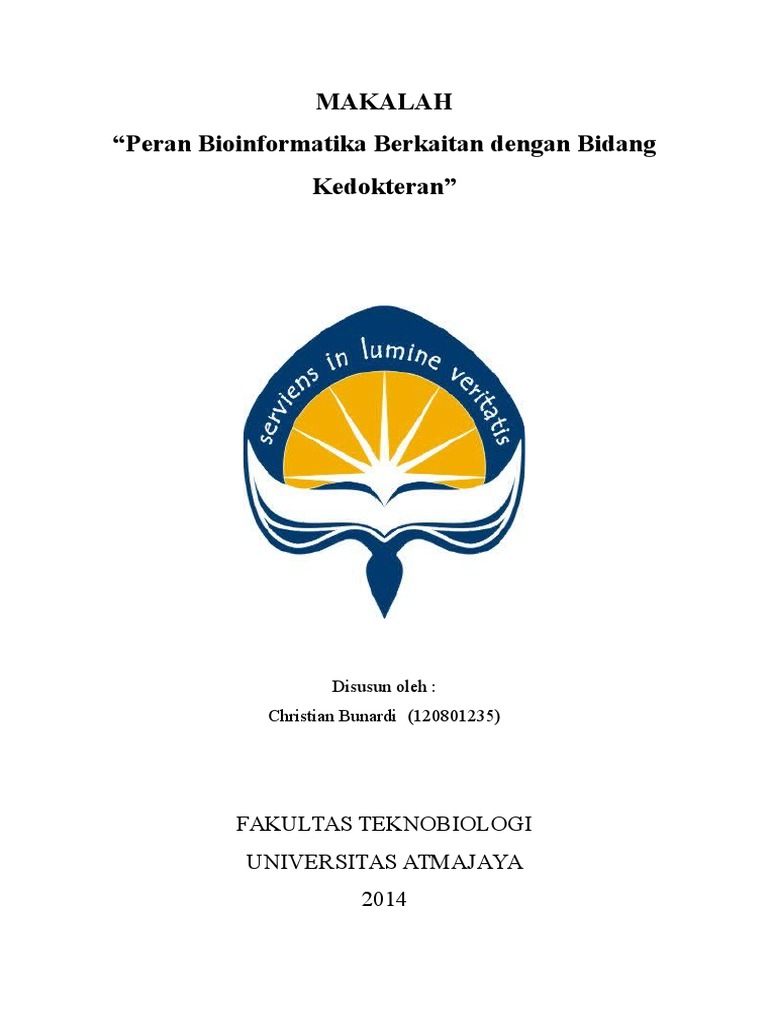 Bioinformatika Dalam Kedokteran Pdf Sains Matematika