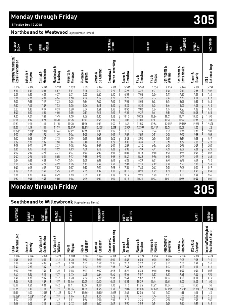 LA Metro - 305 | PDF | Californie du Sud | Comté de Los Angeles