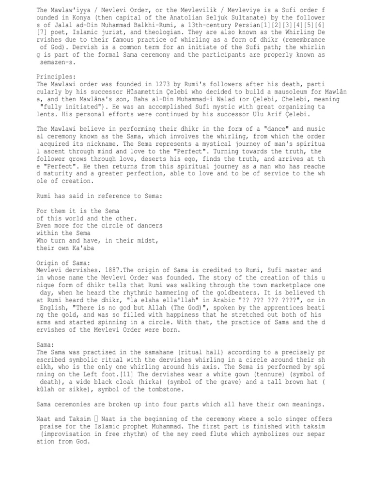 Mawlawi | PDF | Religion And The Arts | Spirituality