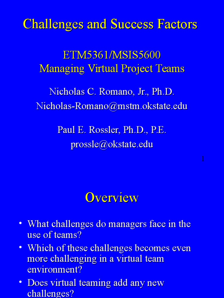 Challenges and Success Factors | PDF | Collaboration | Leadership