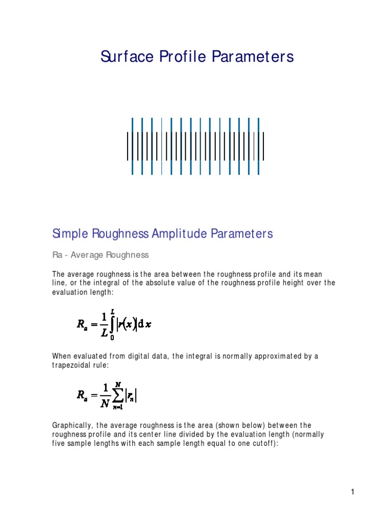 Surface Metrology Guide - Profile Parameters | PDF | Surface Roughness ...