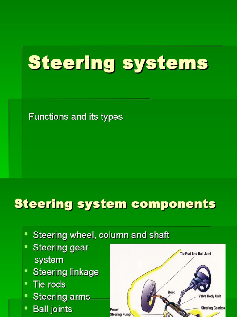 Overview of Steering System Types | PDF | Steering | Vehicles