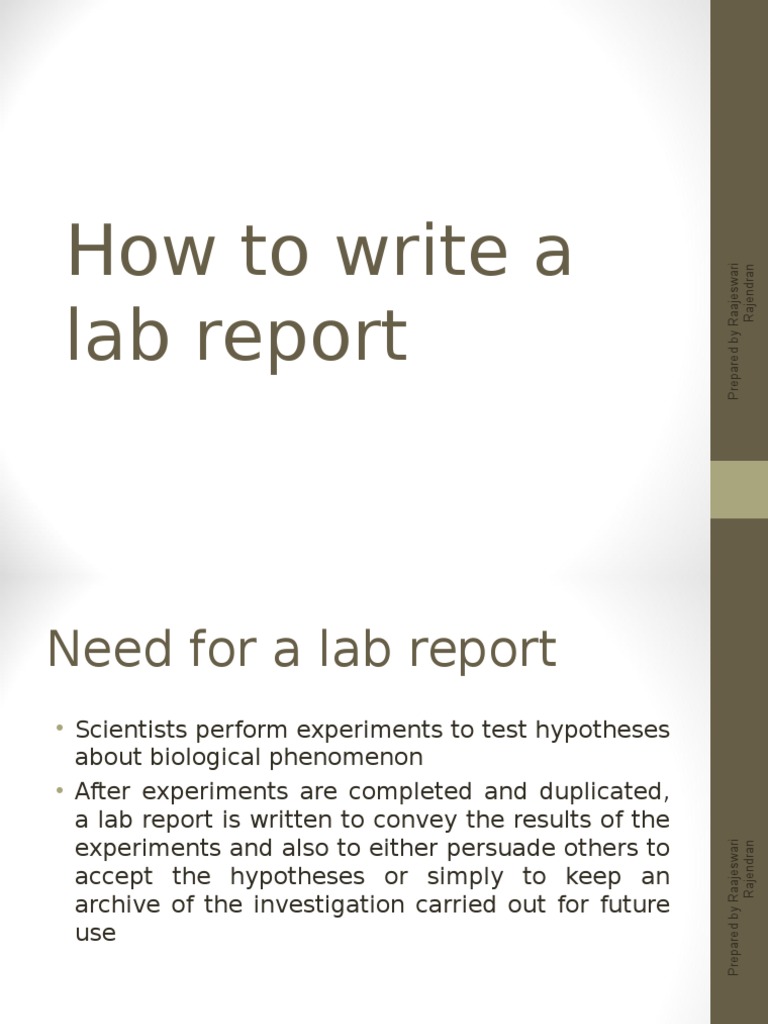How To Write A Lab Report For MUFY Biology Units 1 and 2 (2014) | PDF ...