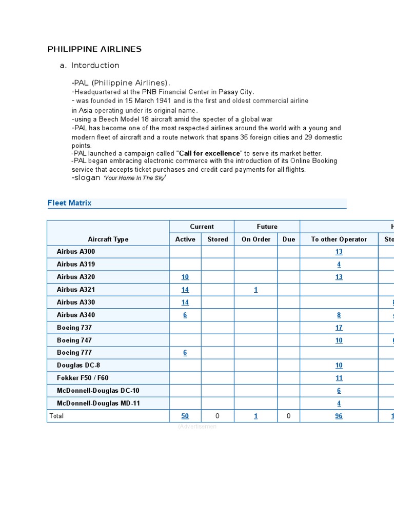 Philippine Airlines | PDF | Airbus | Aircraft