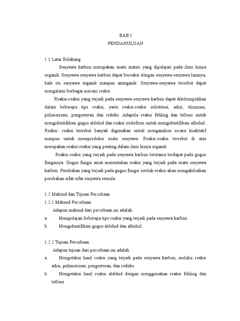 Tipe Reaksi Senyawa Karbon dalam Kimia | PDF
