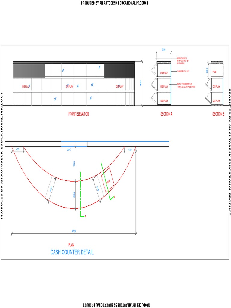 Cash Counter Design and Dimensions | PDF