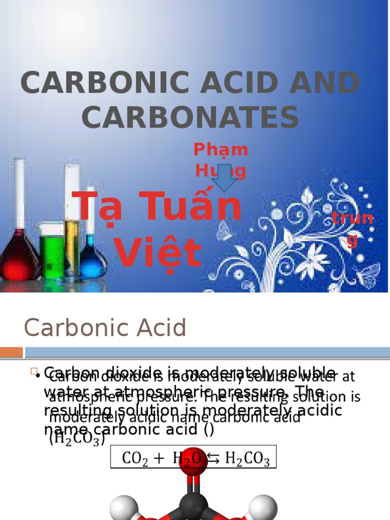 Carbonic Acid and Carbonate Chemistry | PDF