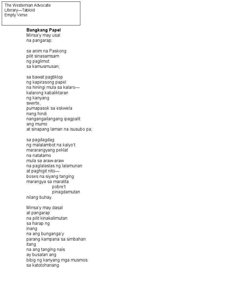 Bangkang Papel | PDF