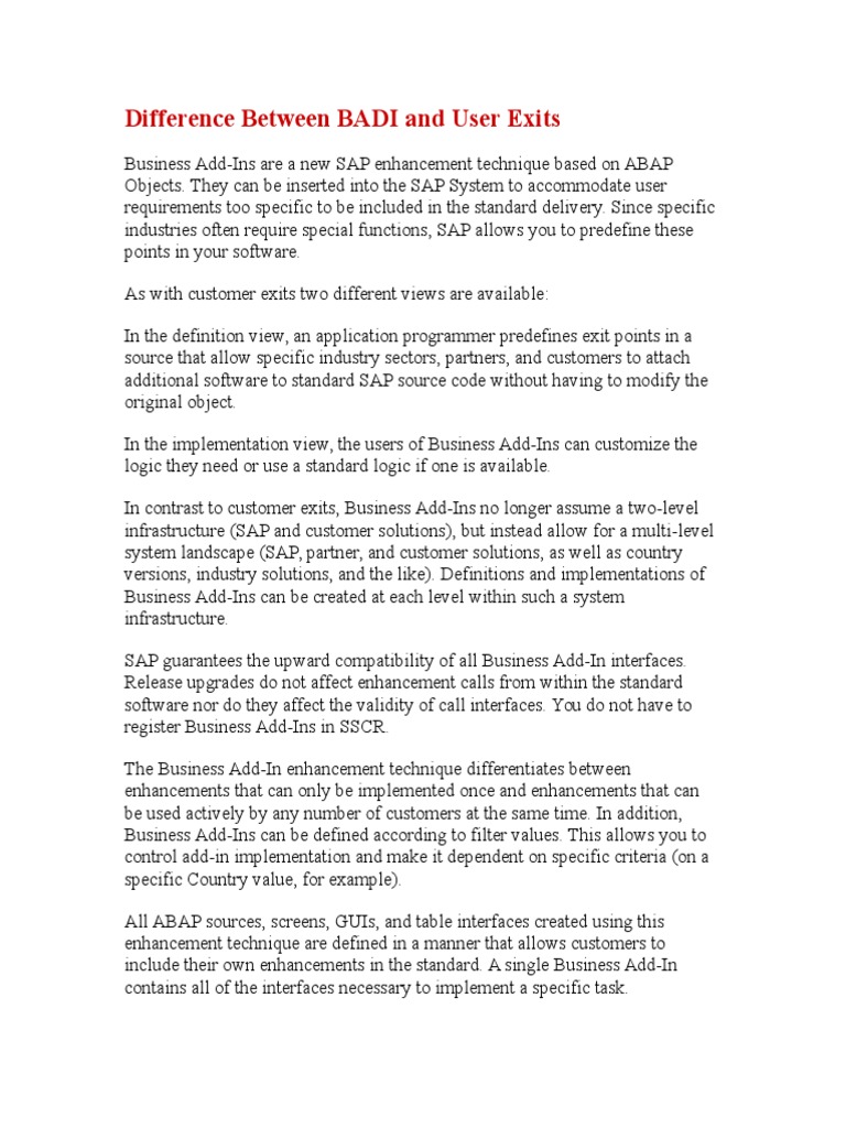 A Short Tutorial On User Exits | PDF | Subroutine | Computing