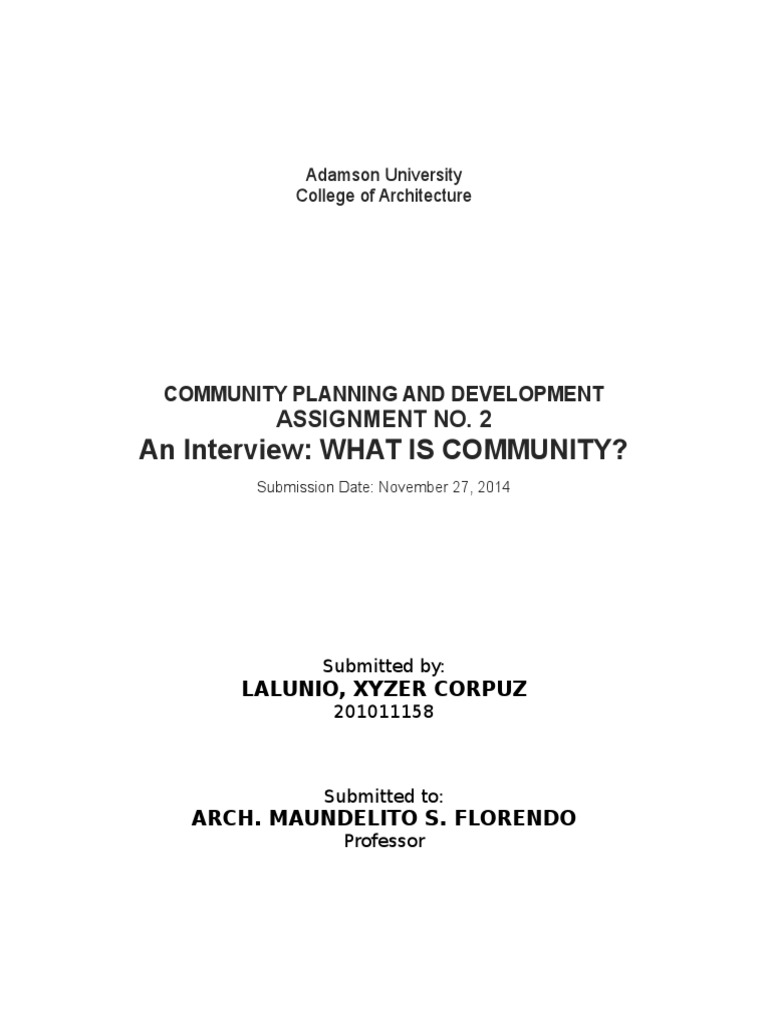 What Is Community - Interview | PDF | Economies | Business