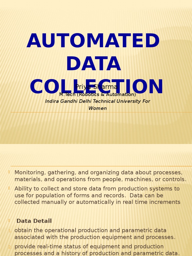 Automated Data Collection: Priya Sharma | PDF | Barcode | Radio Frequency Identification