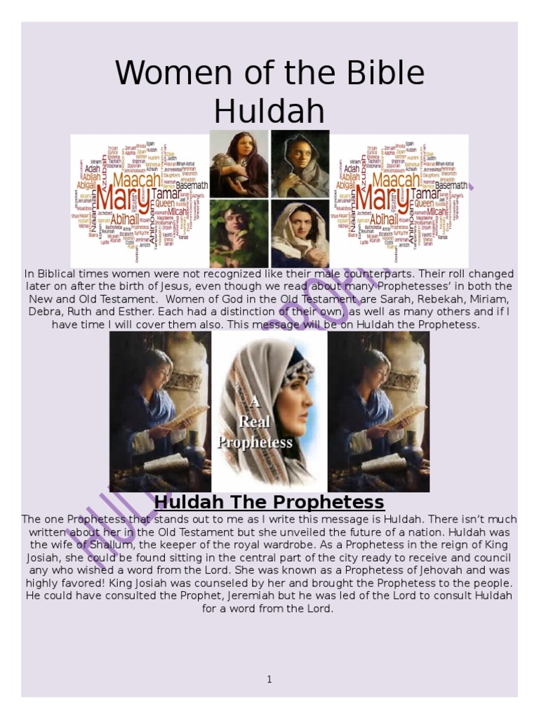 Huldah the Prophetess: A Biblical Overview | PDF | Prophet | Hebrew ...