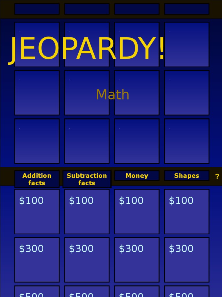 Jeopardy! Math Quiz Questions | PDF | Language Arts & Discipline
