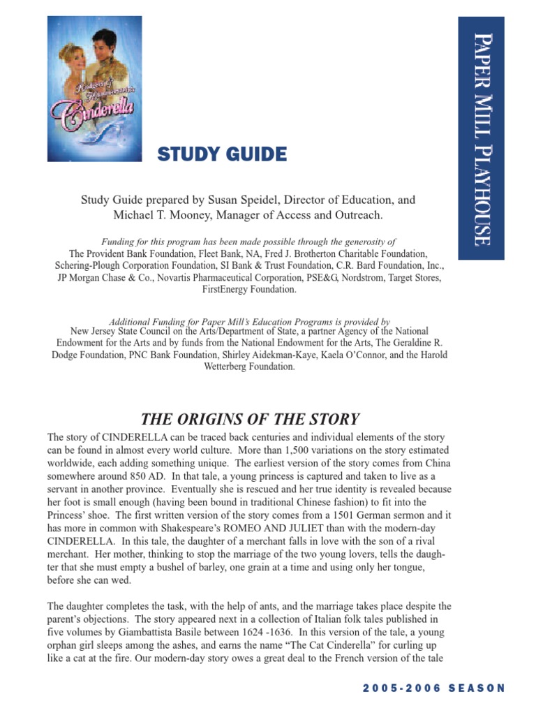 Cinderella (Papermill) Study Guide | PDF | Musical Theatre | Performing ...
