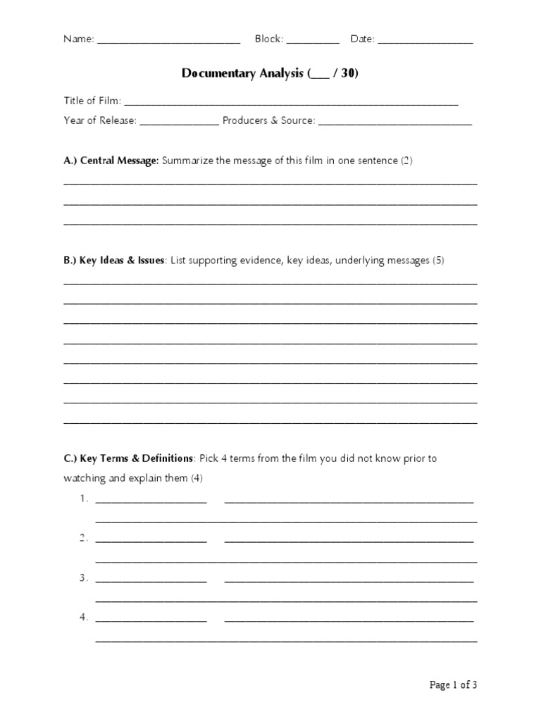 Documentary Analysis | PDF