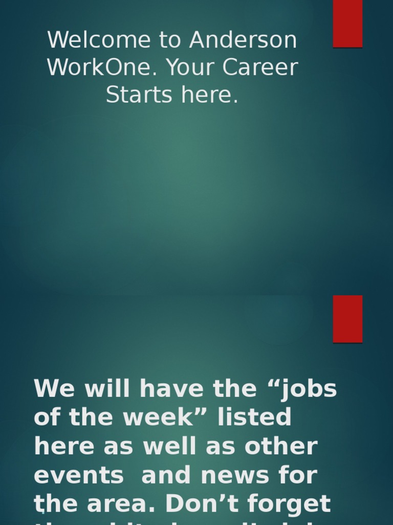 What Is Happening in Anderson? Week 3-2-15 Powerpoint | PDF | Labour ...