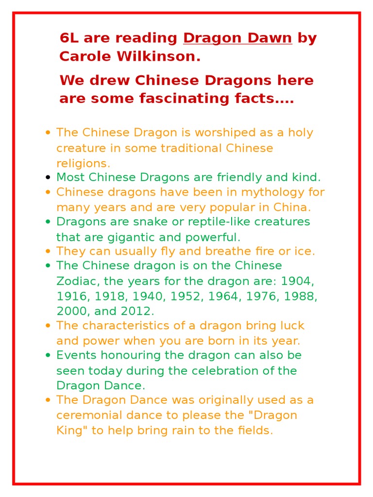 Chinese Dragon | PDF