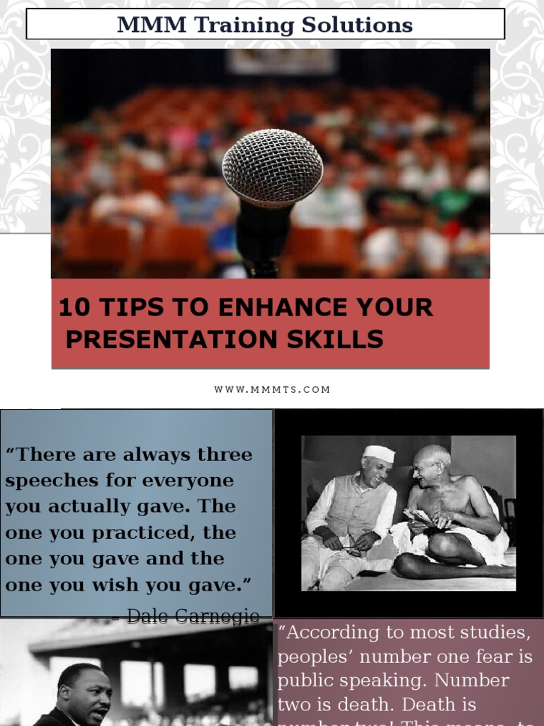 10 Tips For Presentation Skills | PDF | Cognitive Science | Communication