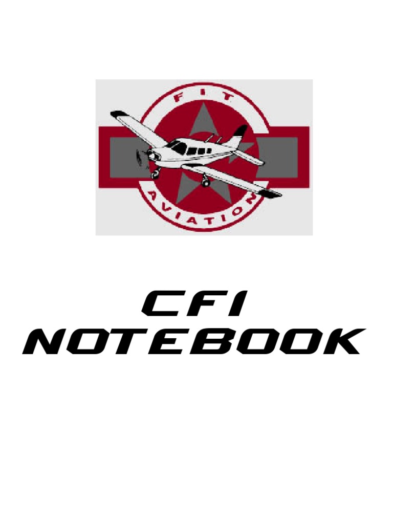 CFI Notebook | PDF | Risk Management | Flight Instructor