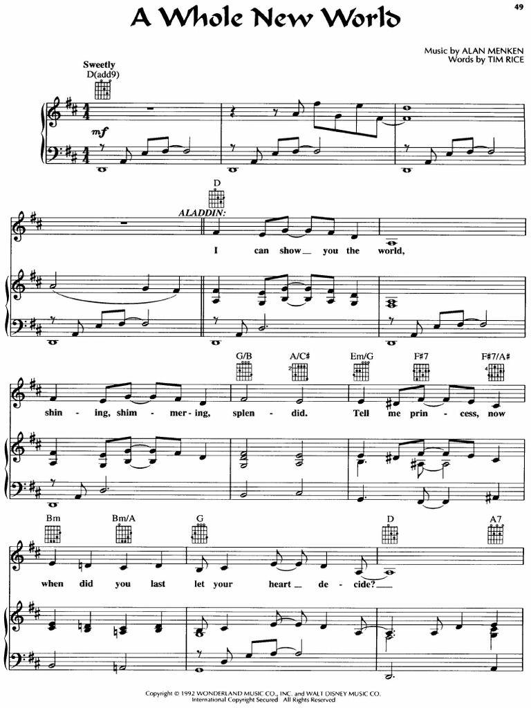 Aladdin Partitura de La Pelicula | PDF | Entretenimiento (general)