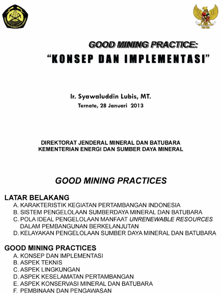 Good Mining Practice | PDF