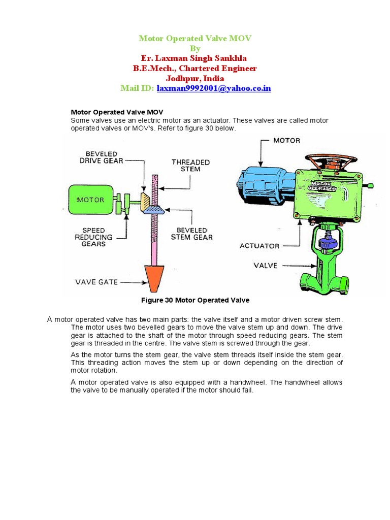 Motor Operated Valve MOV | PDF
