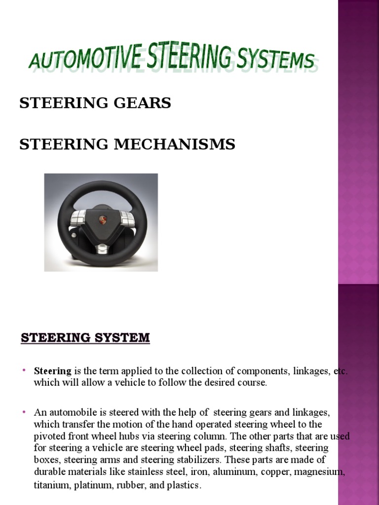 Steering System | PDF