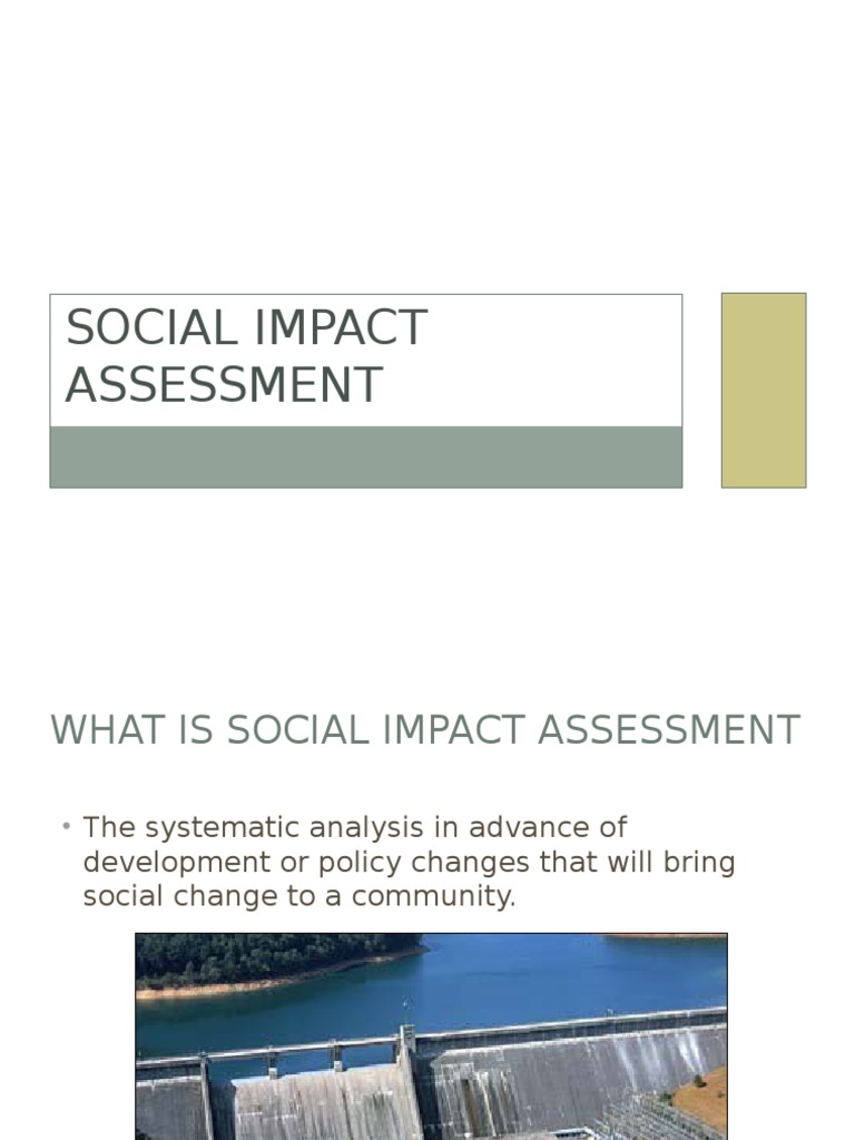 Social Impact Assessment Overview | PDF | National Environmental Policy ...