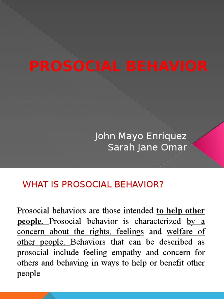 Prosocial Behavior | PDF | Empathy | Altruism