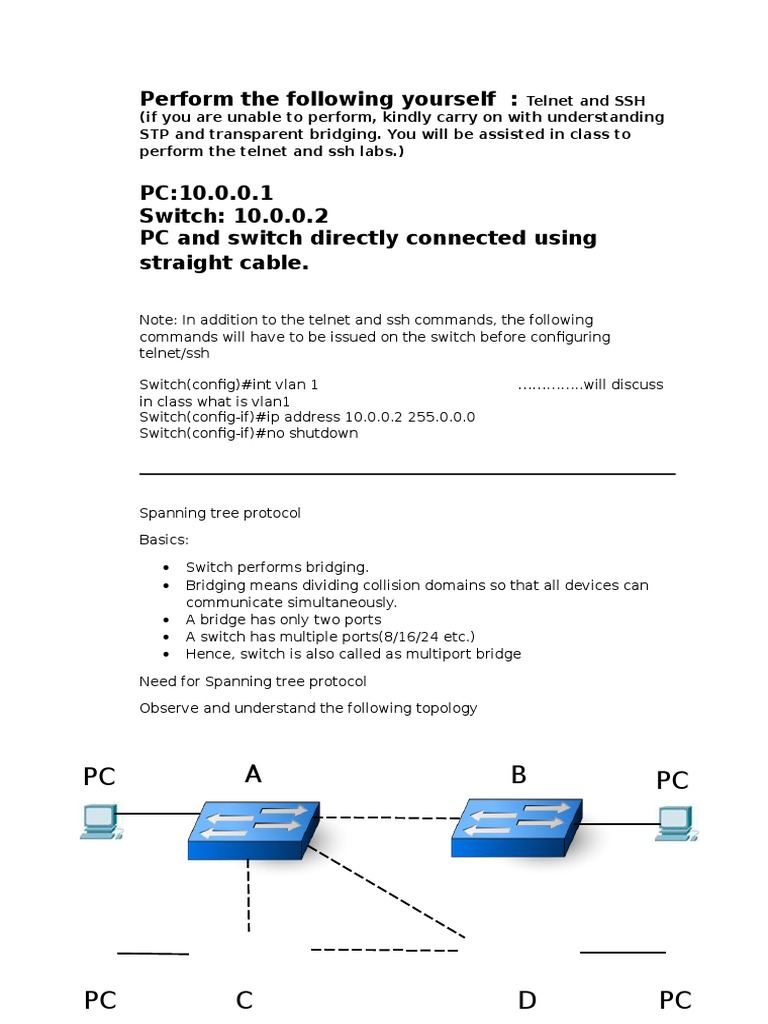 Configuring A Cisco Switch | PDF | Network Switch | Network Topology