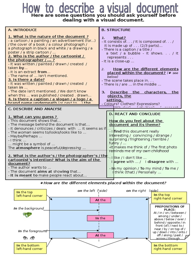 Visual Document Analysis Guide | PDF | Games & Activities | Home & Garden