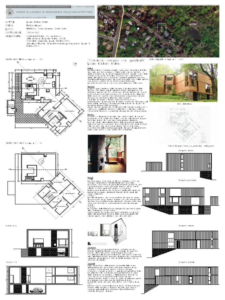 Louis Kahn Fisher House Plan