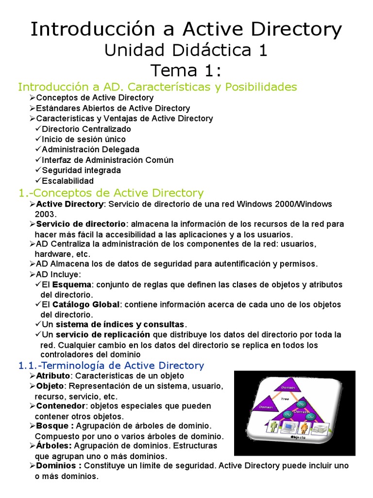 Introducción A Active Directory | PDF | Directorio Activo | Software ...