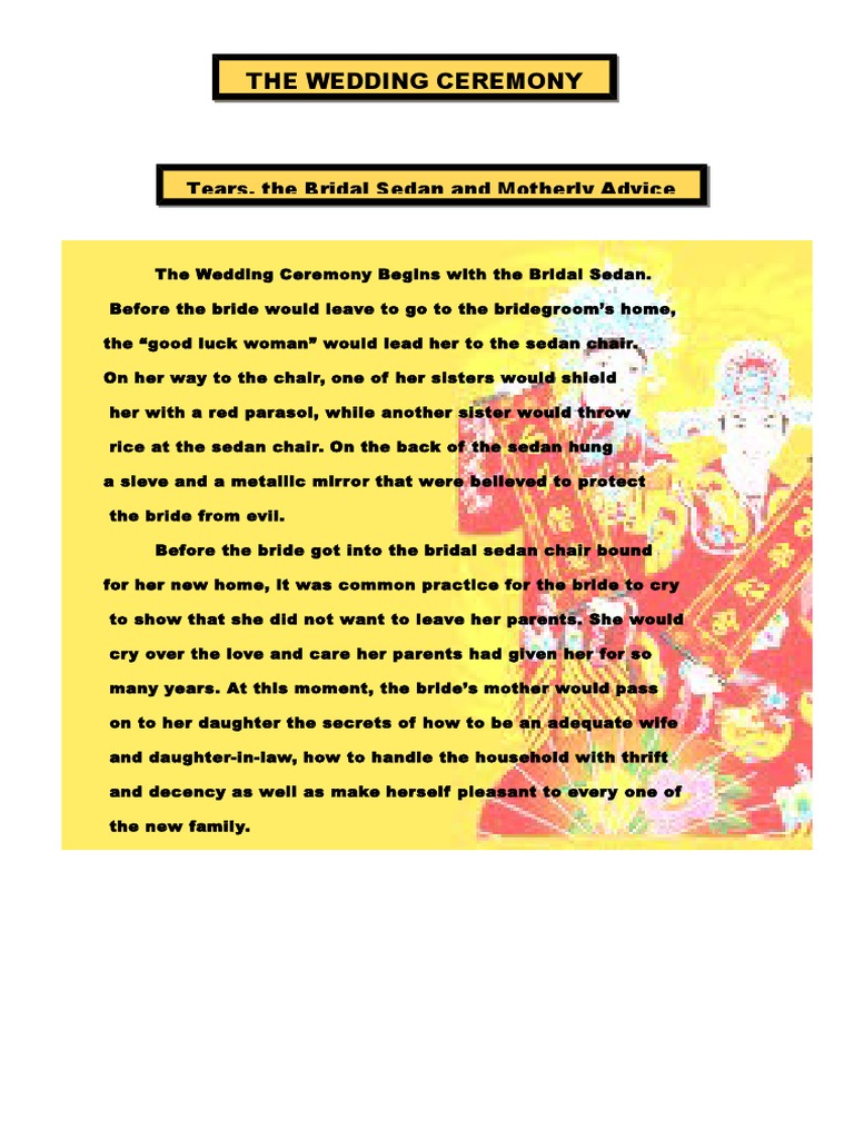 Traditions of a Chinese Wedding Ceremony: Rituals, Symbolism and the ...