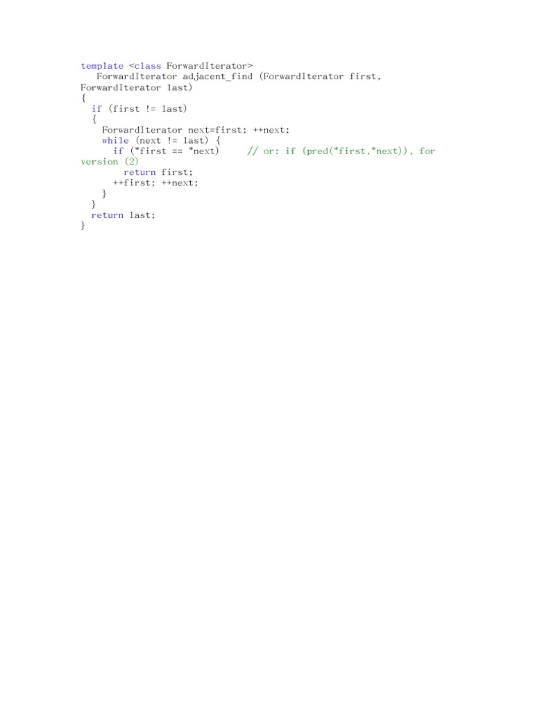 C++ Function: Find Adjacent Duplicates | PDF | Computers