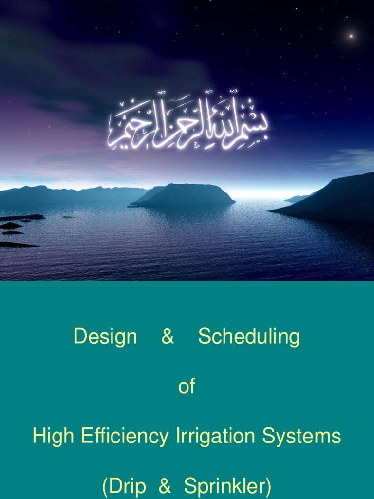 Design of Drip and Sprinkler Irrigation System | PDF | Irrigation ...
