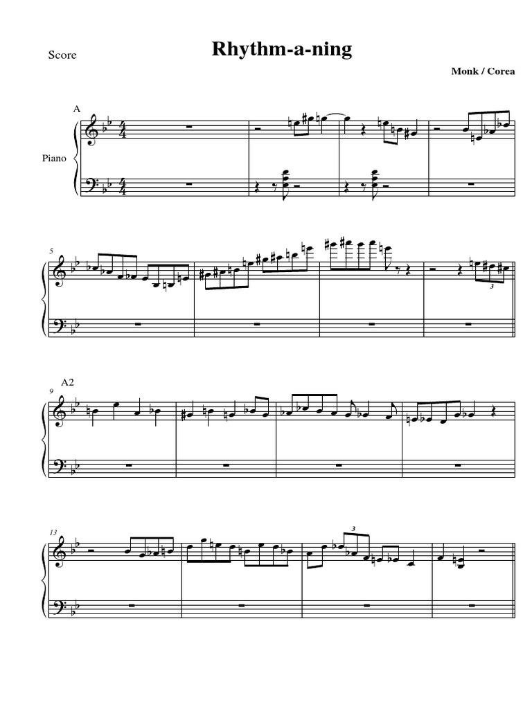 Chick Corea - Rhythm A Ning | PDF