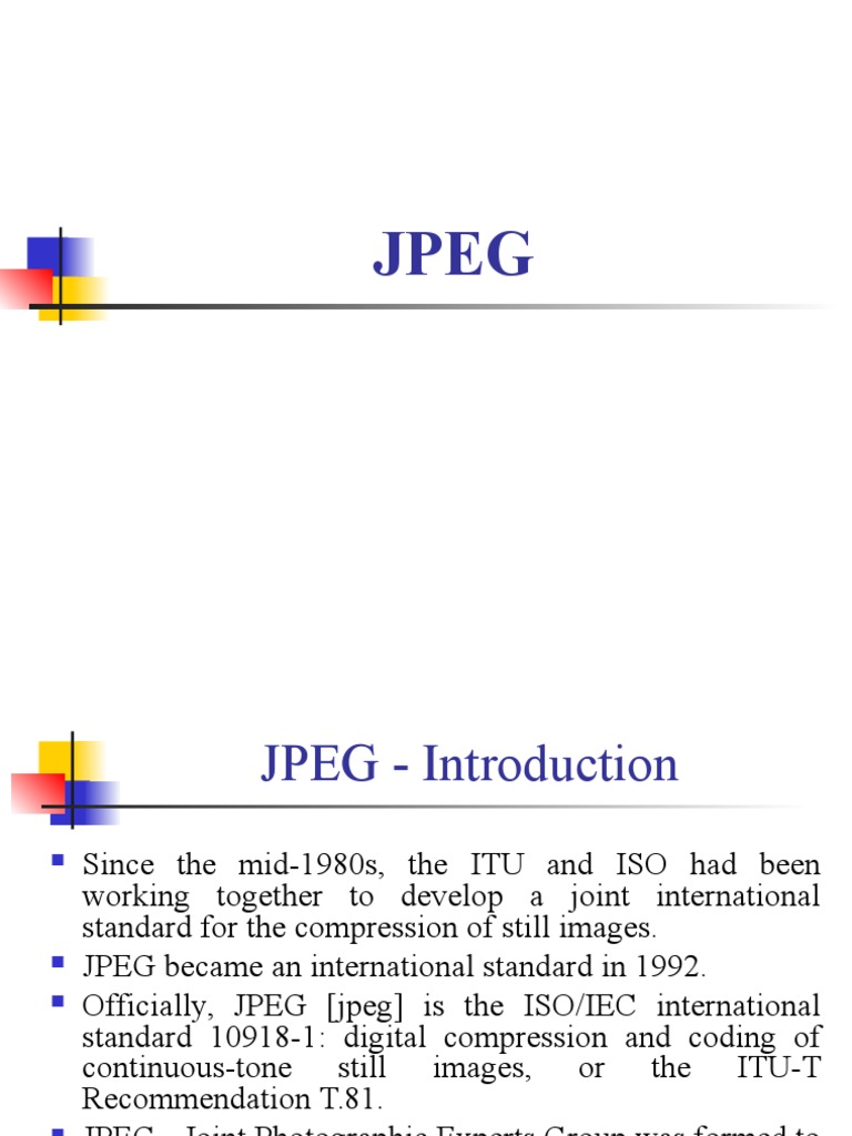 JPEG | PDF | Data Compression | Signal Processing